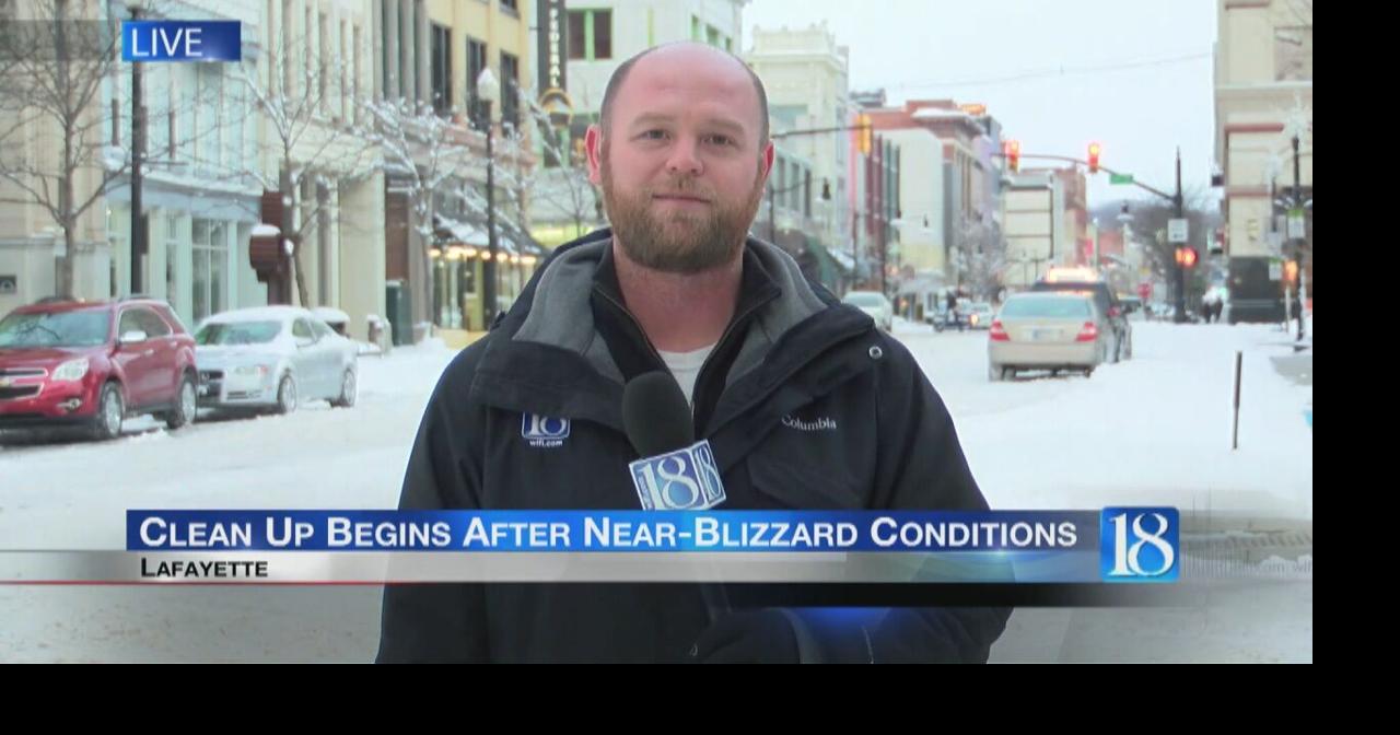 WLFI LIVE: Clean up continues after blizzard like conditions | Video ...