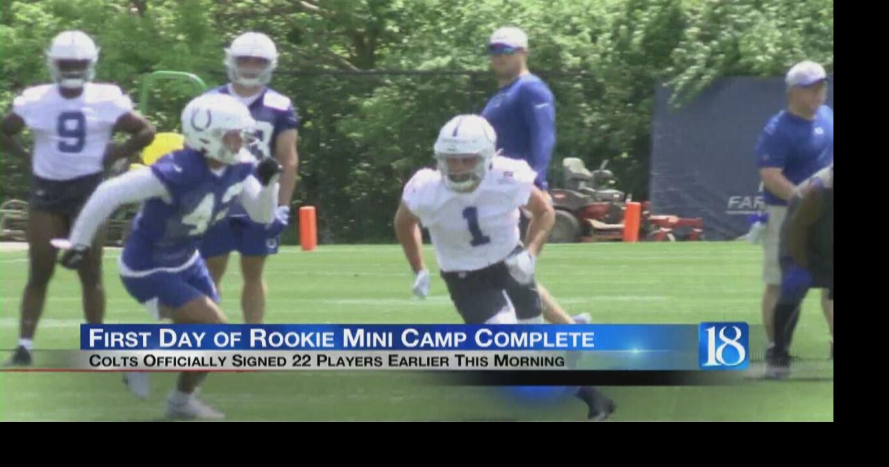 Jackson Anthrop completes his first day of Colts Rookie Mini Camp ...