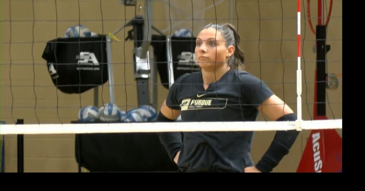Chloe Chicoine prepares to play her first game in Holloway Gymnasium ...
