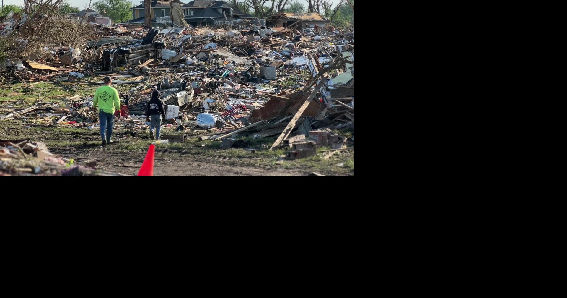 RAW VIDEO: Greenfield, IA Tornado Damage Cleanup | Video | wlfi.com