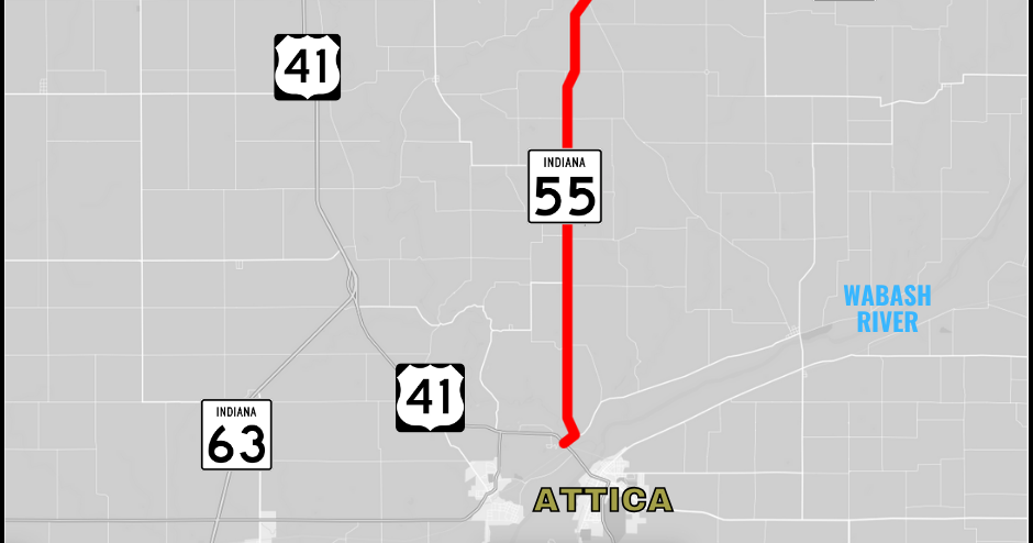 INDOT: State Road 55 to close between Attica and Pine Village | Local ...
