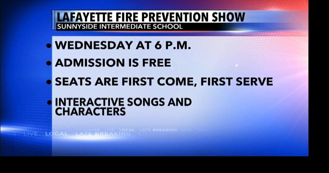 Lafayette Fire Prevention Show free to community members Wednesday ...