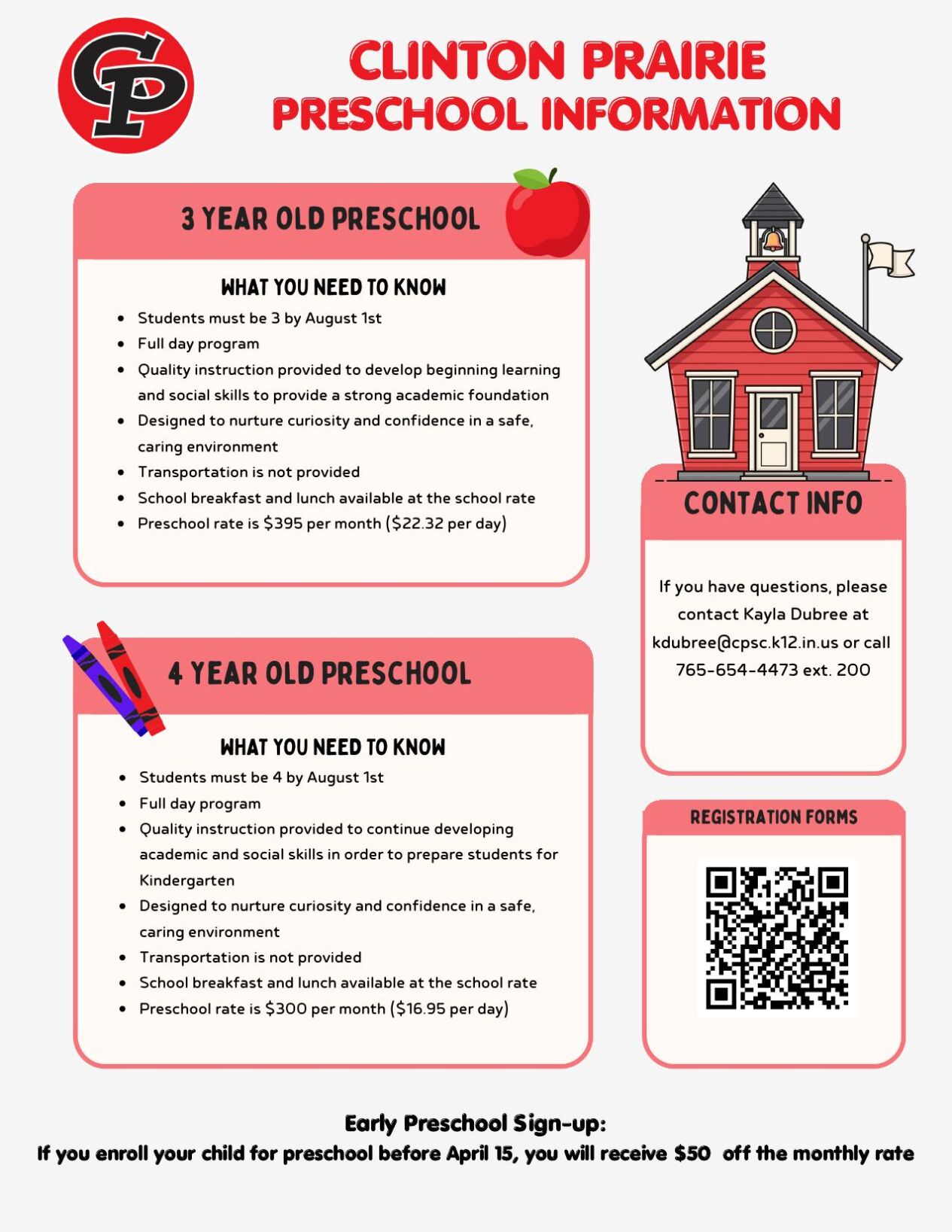 Clinton Prairie School Corporation now accepting preschool enrollment ...
