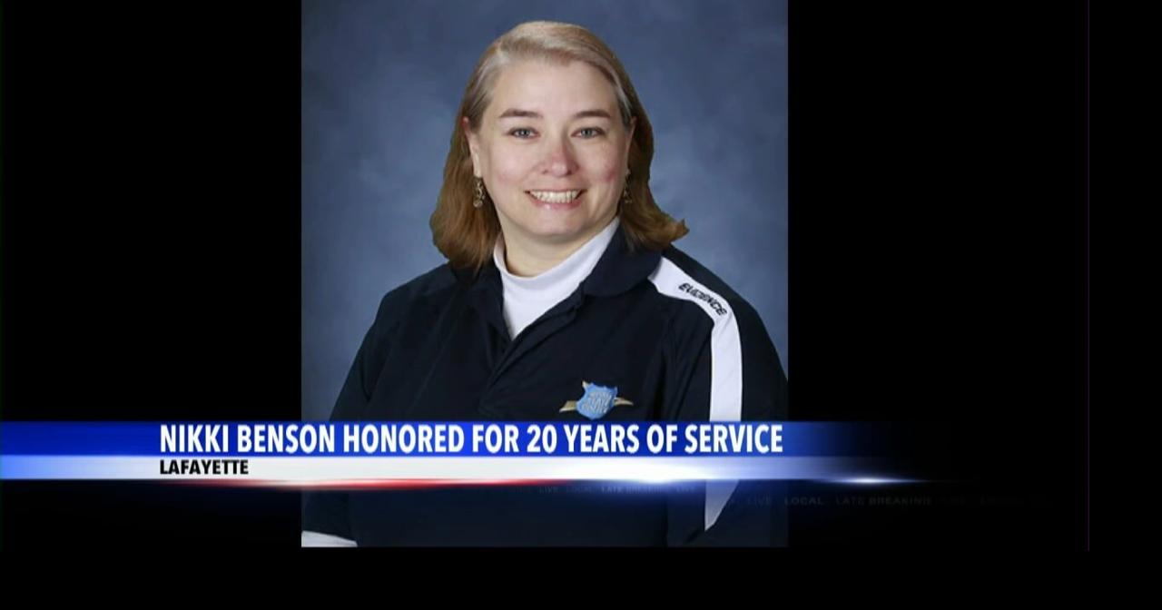 Indiana State Police honor Nikki Benson for 20 years in Lafayette ...