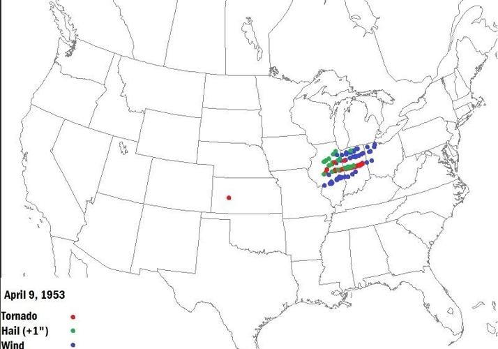Local Weather History: April 9, 1953 Outbreak (& First Tornado ...