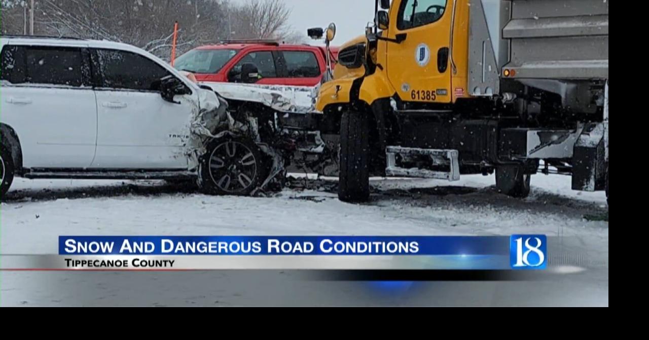 Snowfall in Tippecanoe Co. Causes Accident Involving INDOT Vehicle ...