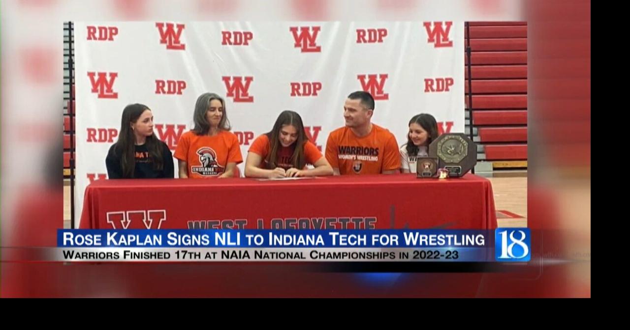 2023 Girls wrestling state champion Rose Kaplan from west Lafayette signed her NLI to Indiana ...