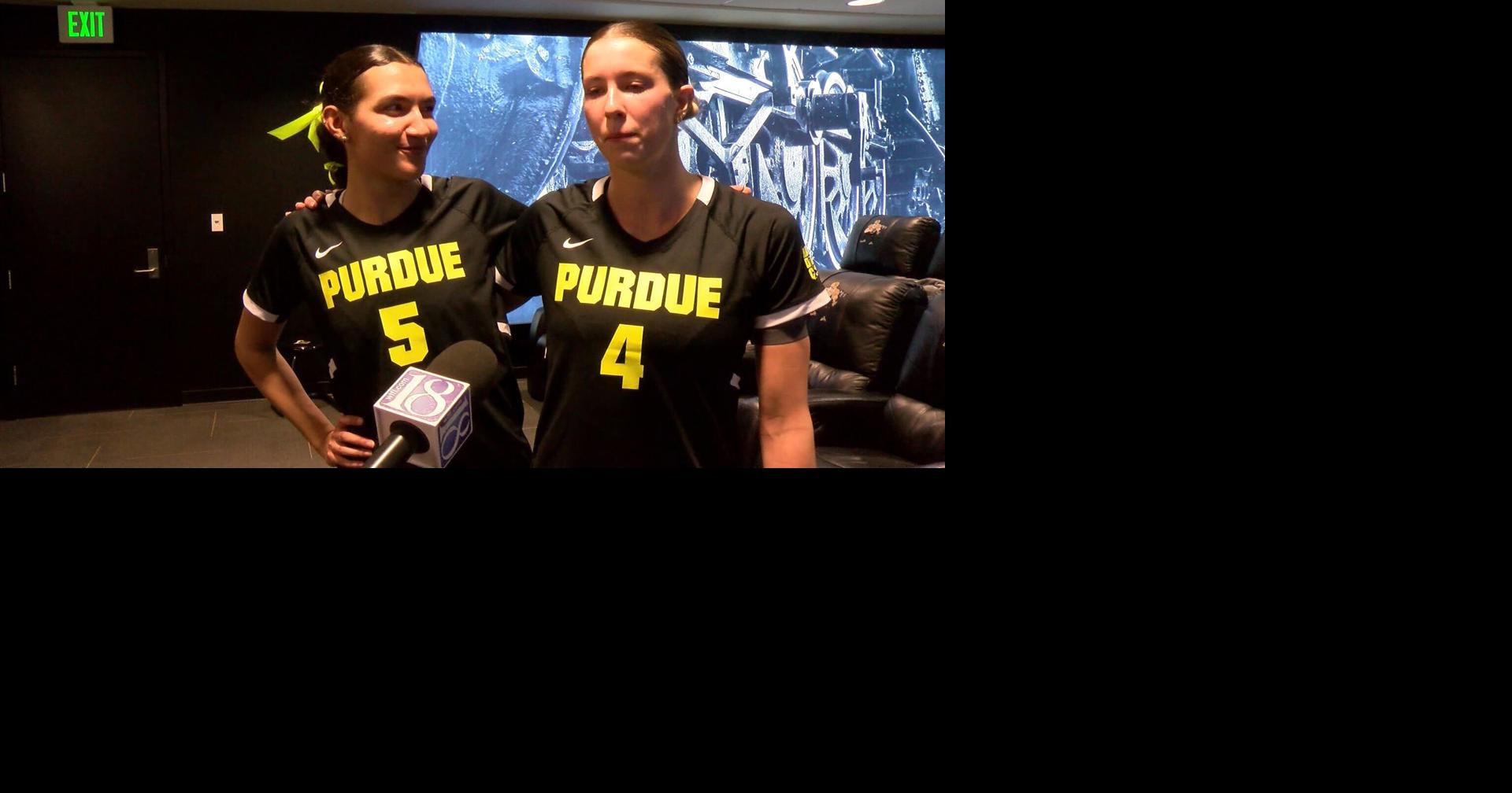 Purdue Volleyball setter Taylor Anderson and outside hitter Kenna ...