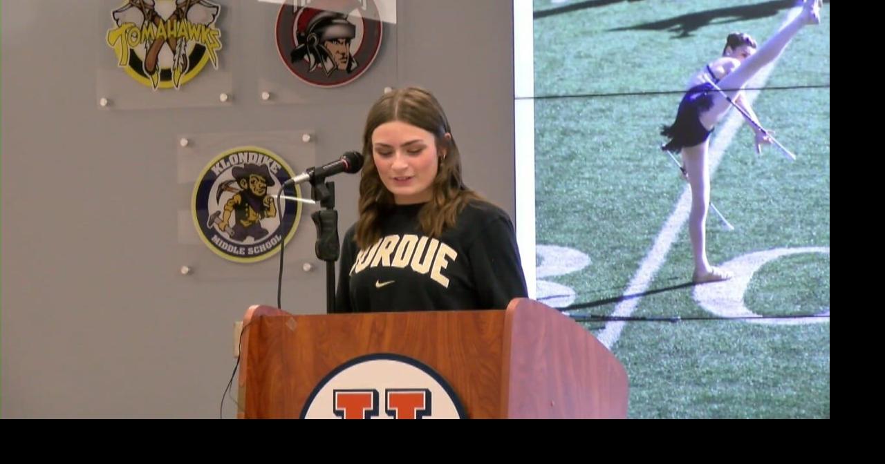 Harrison twirler becomes a hometown Purdue Silver Twin | Video | wlfi.com
