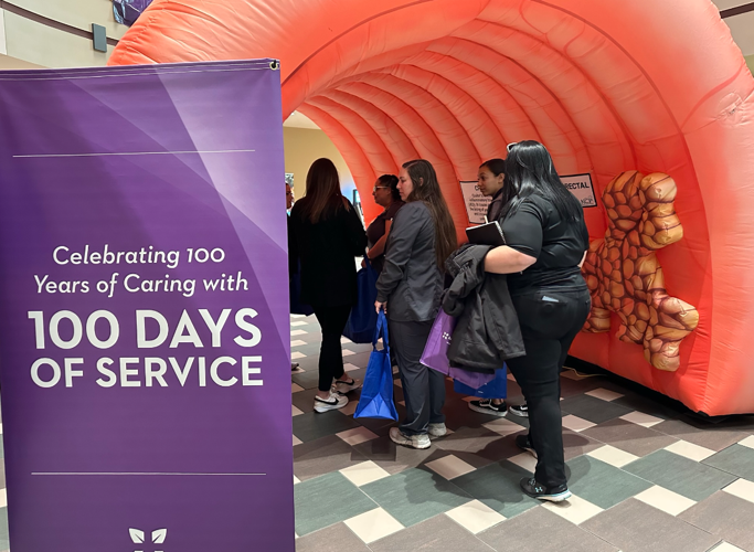 Local hospital raises Colon Cancer awareness with giant inflatable ...