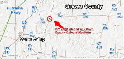 Culvert damages close section of KY 2242 in Graves County | News | WPSD ...