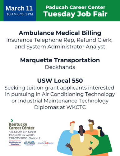 Paducah Career Center to host job fair March 11 | News | WPSD Local 6