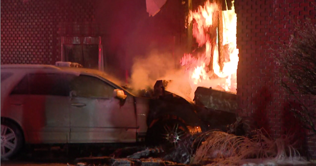 Massive fire at bank after car hits gas line | News | WPSD Local 6