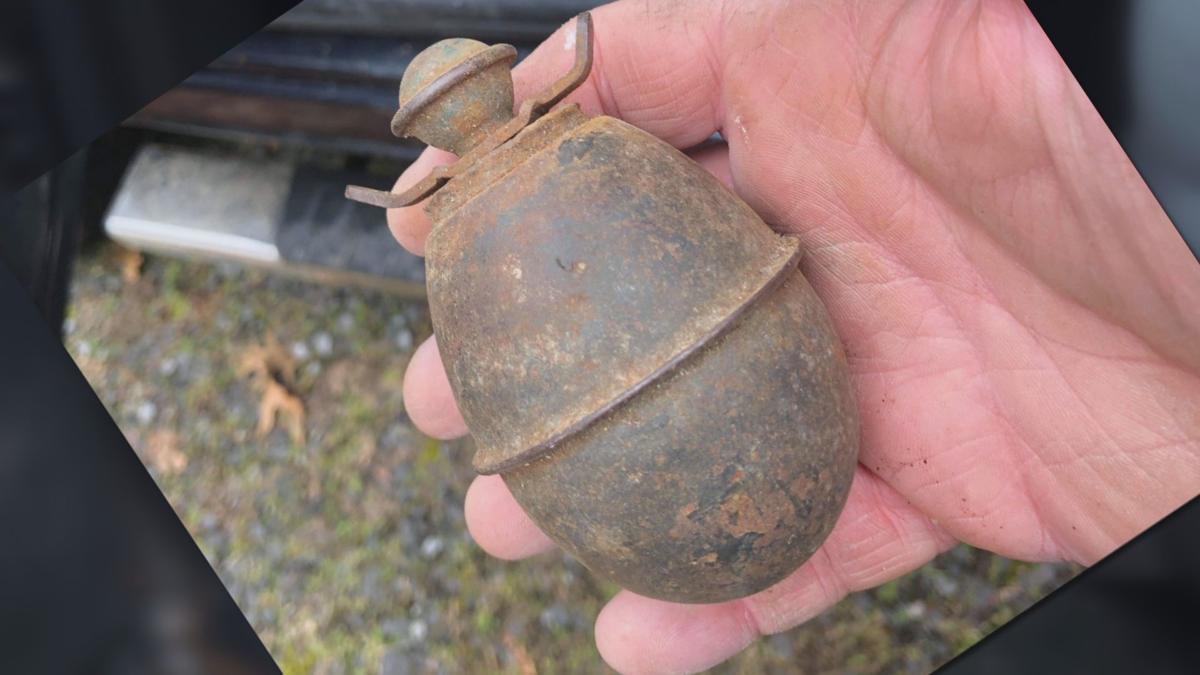ww2 hand grenade found