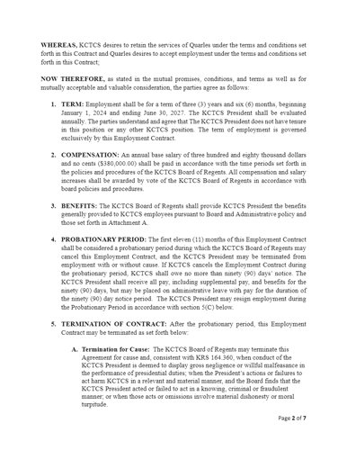 Ryan Quarles contract, salary as KCTCS president confirmed | News ...
