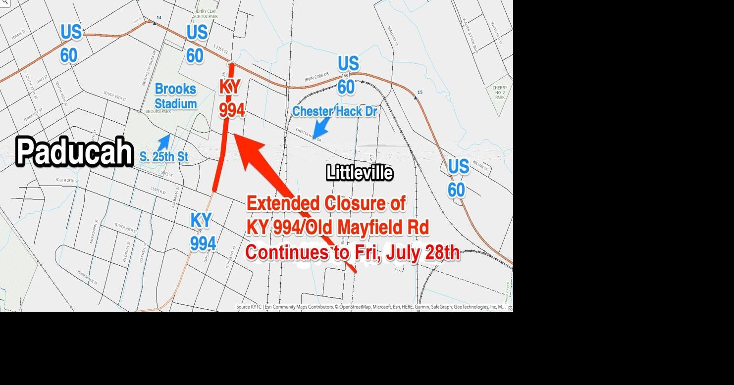 Extended closure of KY 994/Old Mayfield Road in Paducah | News | WPSD ...