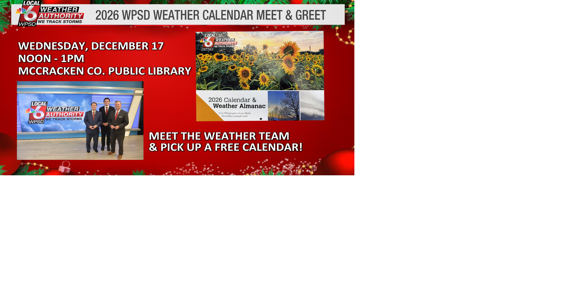 WPSD's 2026 Weather Calendars available at local libraries | Newsletter ...