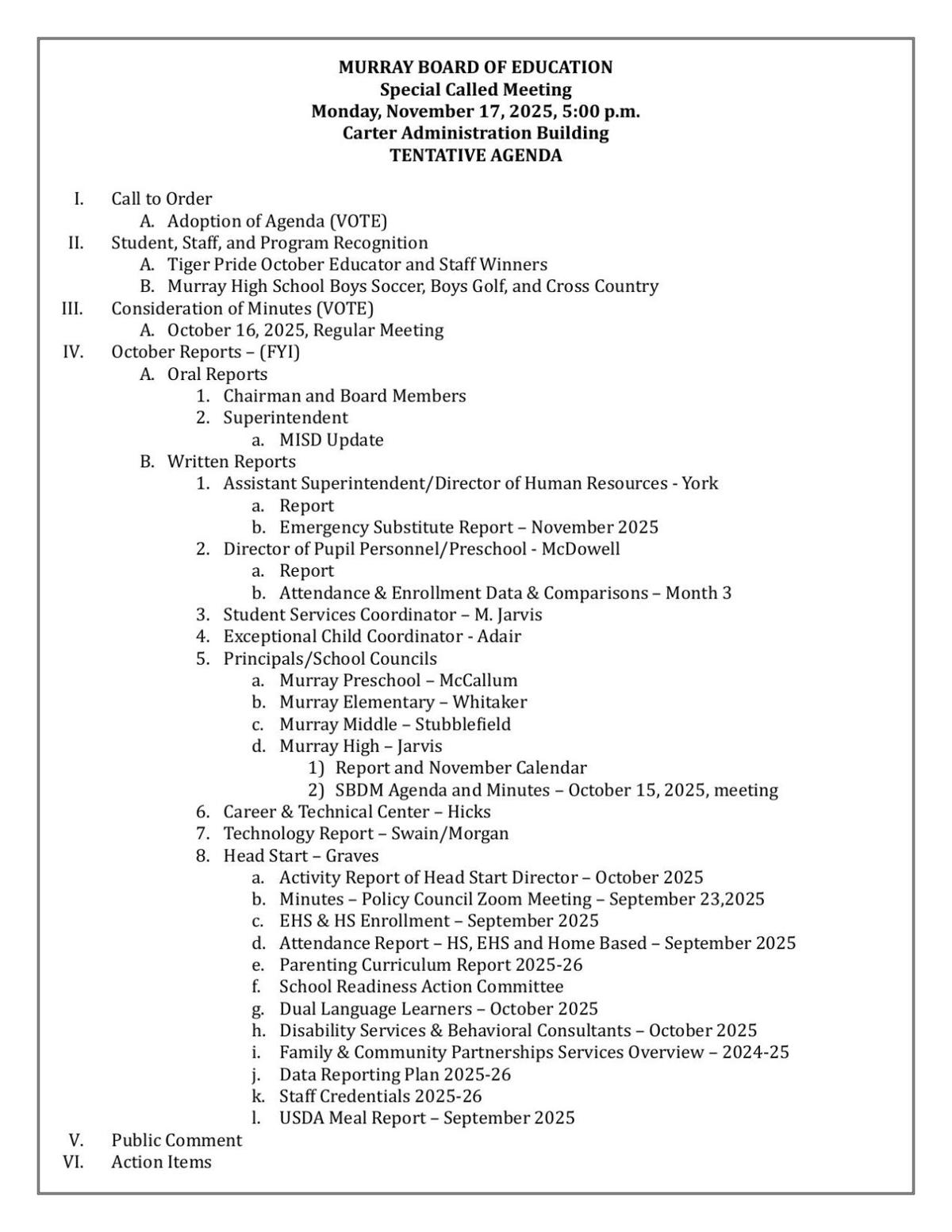 Murray Board of Education to hold special Monday meeting | Community ...