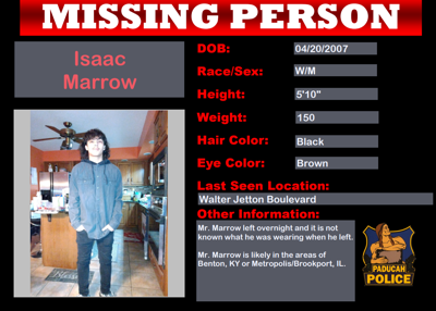 Paducah Police Department says missing teen found in good health | News ...