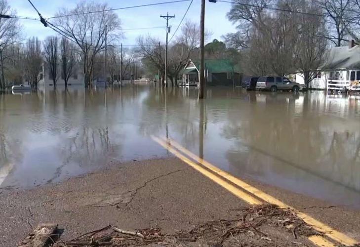 Obion River rises, flooding small town of Rives, Tennessee | News ...