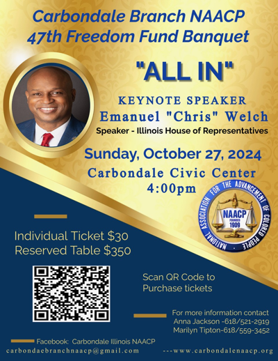 Carbondale Branch of the NAACP to hold 47th Annual Freedom Fund Banquet ...