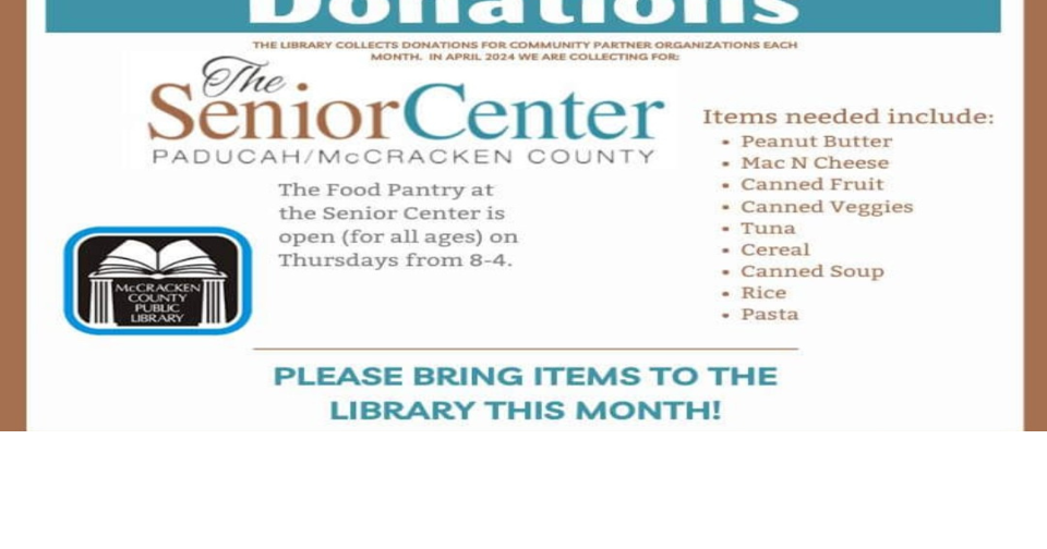 McCracken County Public Library collecting food donations for Paducah ...