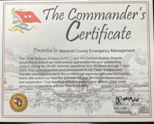 Local emergency service awarded after assisting in March 29 helicopter ...