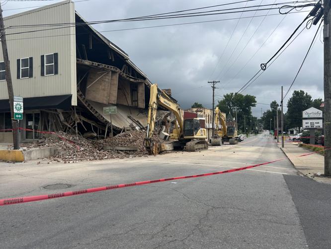 Partial building collapse in Clinton blocks roads as officials await ...