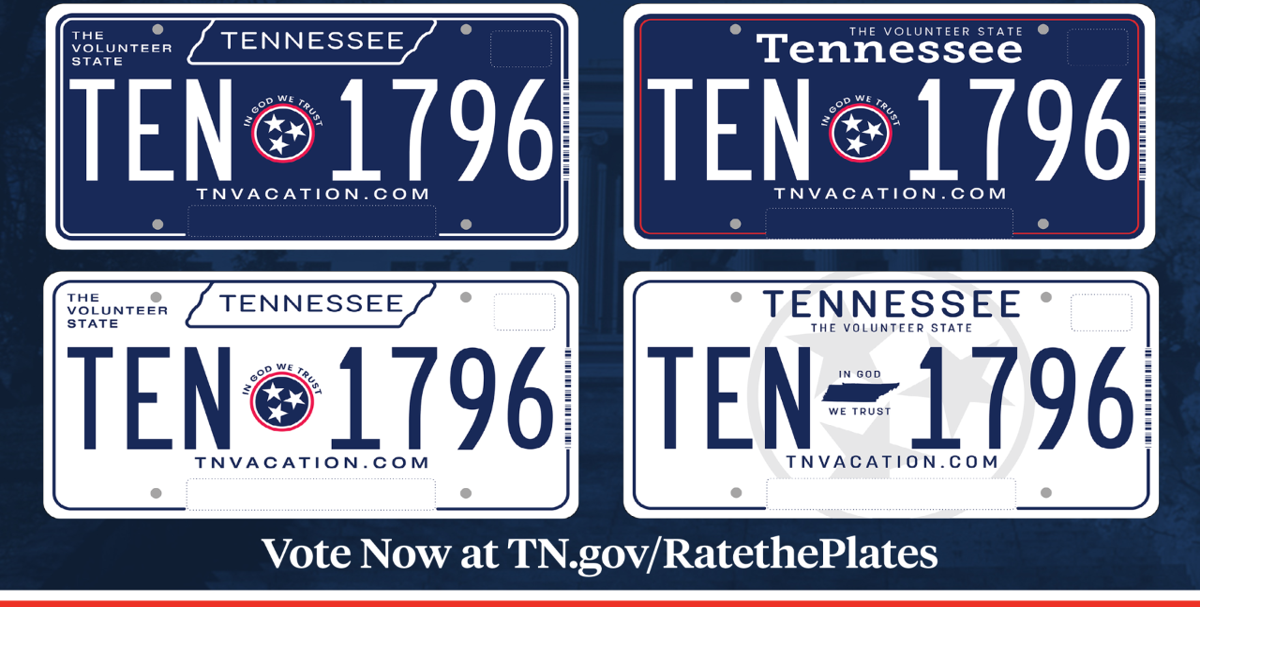 Tennesseans invited to choose design for the state's new license plates ...