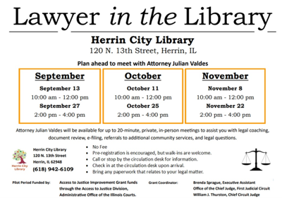 Herrin City Library's Lawyer in the Library event provides free legal ...