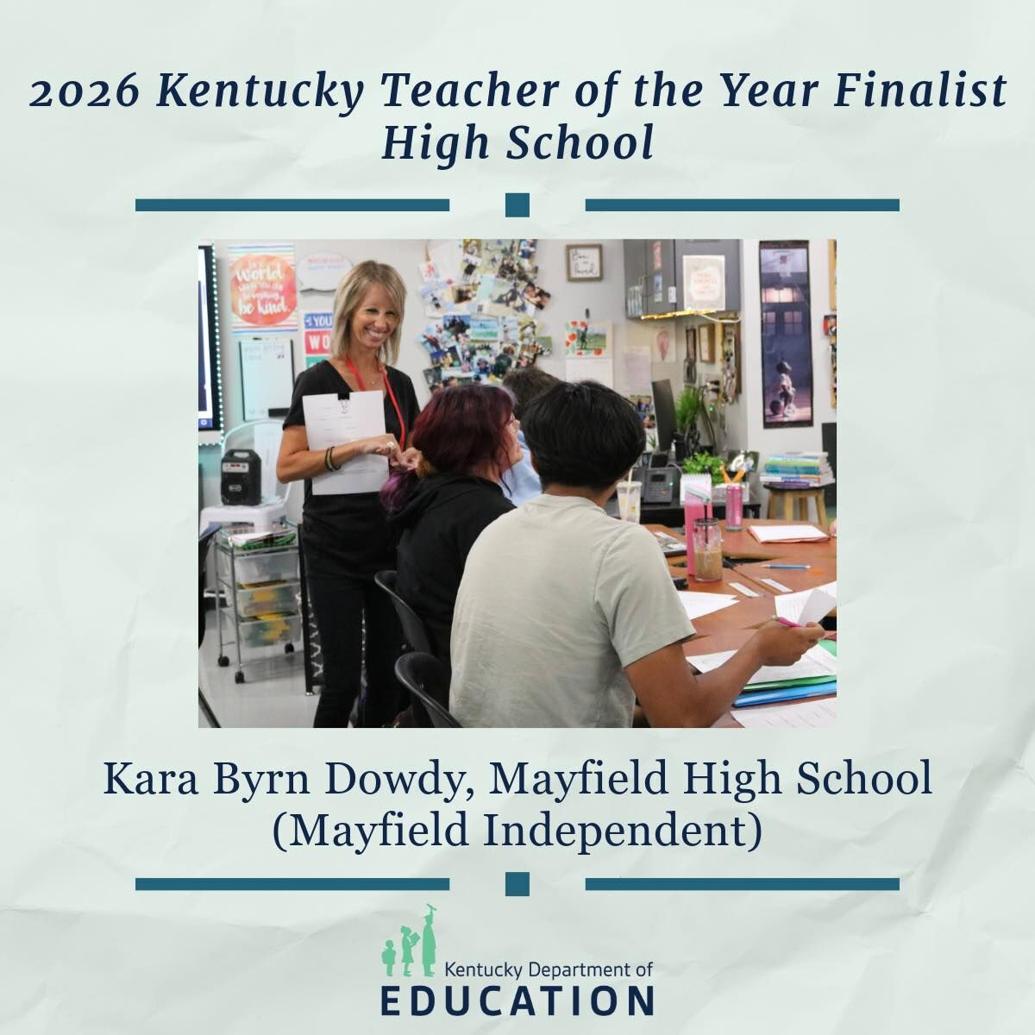 Mayfield teacher named 2026 Kentucky High School Teacher of the Year ...