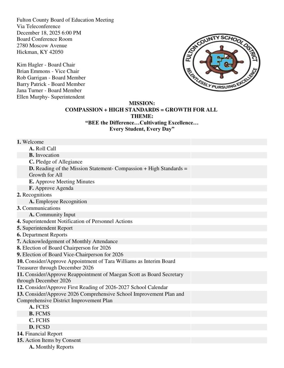 Fulton County Board of Education to hold Thursday meeting | Community ...