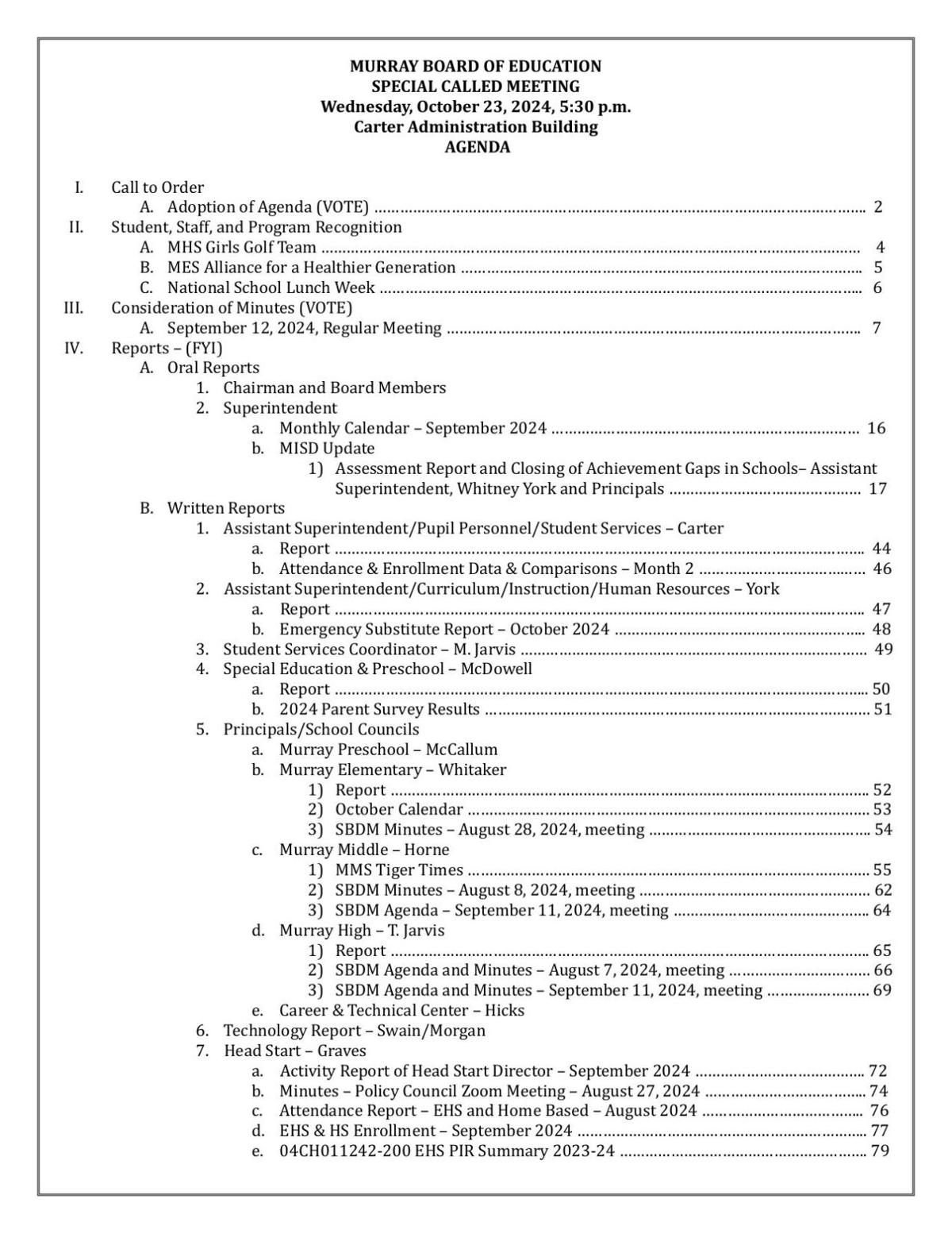 Murray Board of Education to hold Wednesday Special meeting | Meeting ...
