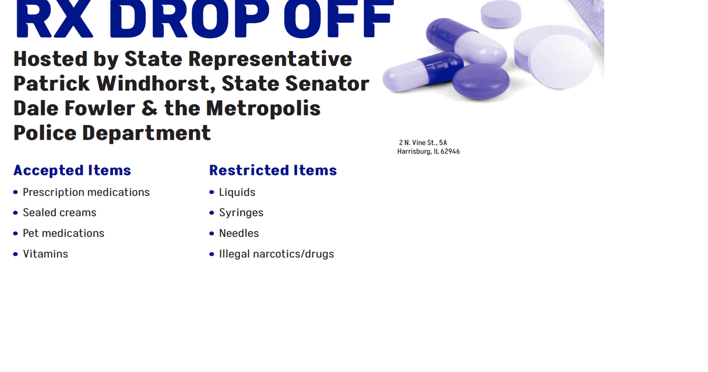 Illinois state leaders to host RX drop-off event with Metropolis Police ...