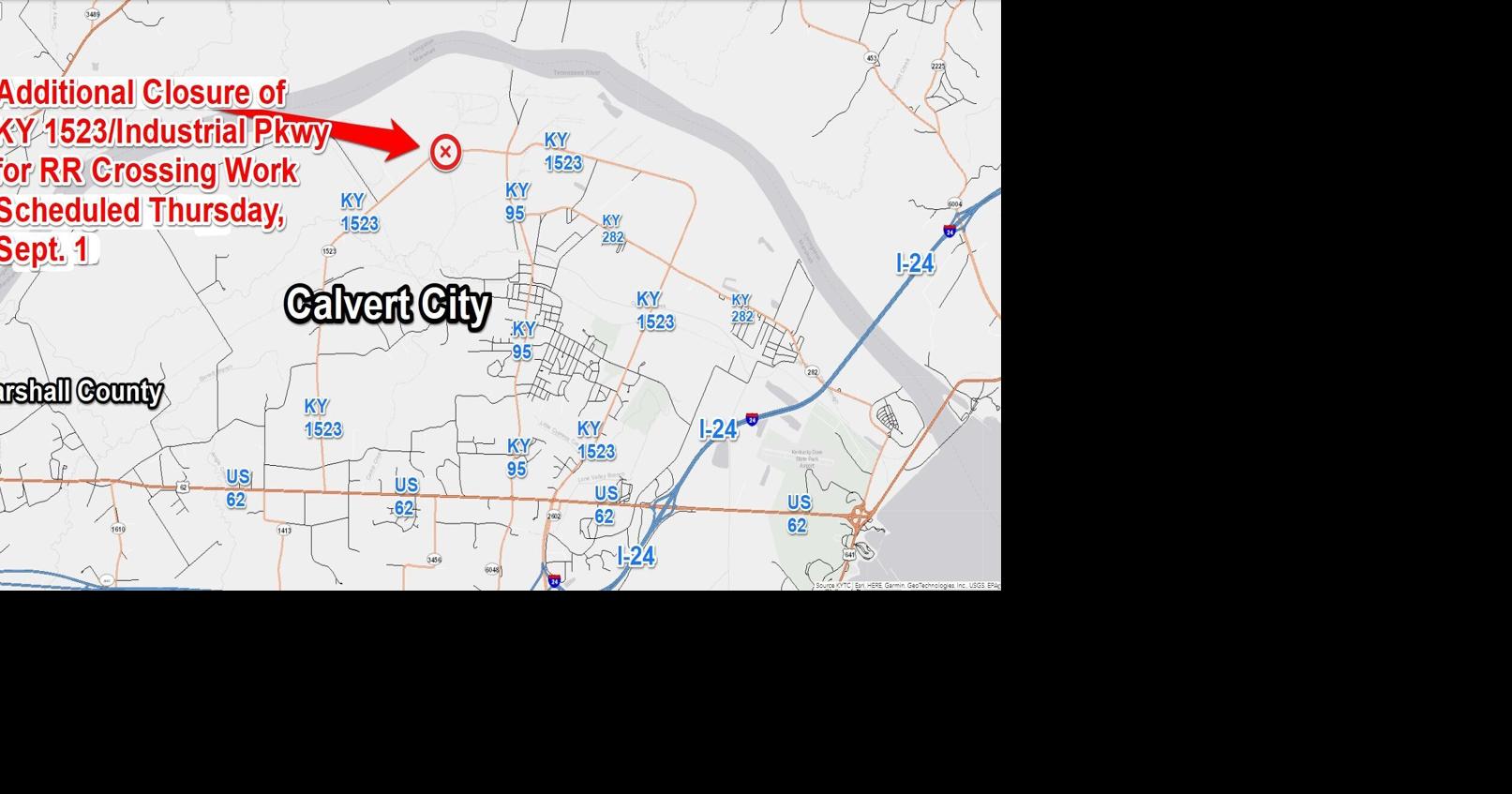 Industrial Parkway closing Thursday at 3.7mm in Calvert for rail ...