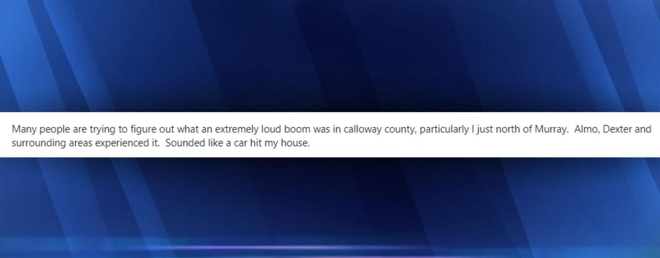 Officials weigh-in on loud booms heard in Local 6 region | News | WPSD ...