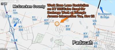 Lane restriction on KY 305/Cairo Road planned for Tuesday | News | WPSD ...