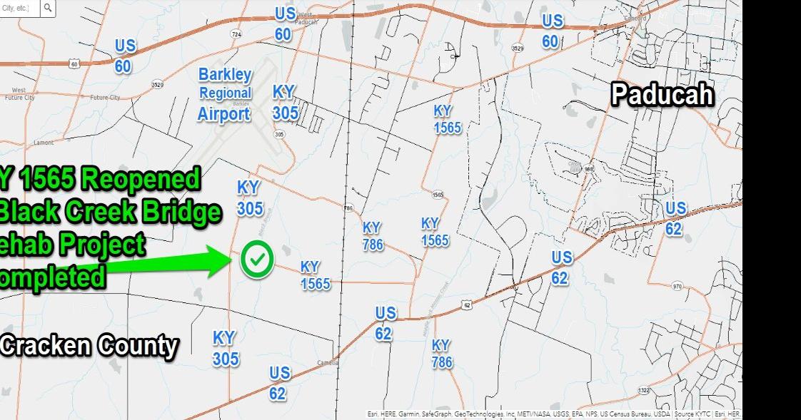 Black Creek Bridge repaired, section of KY 1565 reopened after months ...