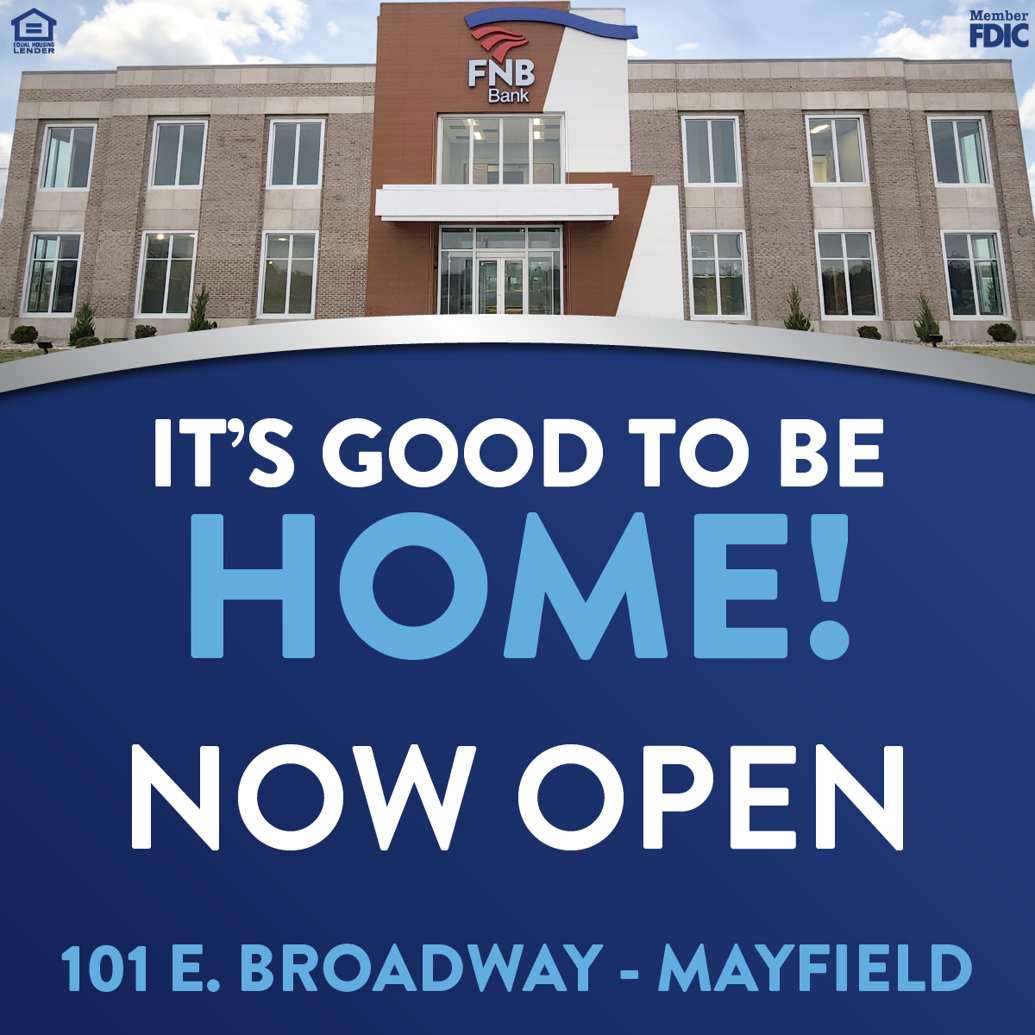 "It's good to be home!": FNB Bank in Mayfield reopening main office on ...