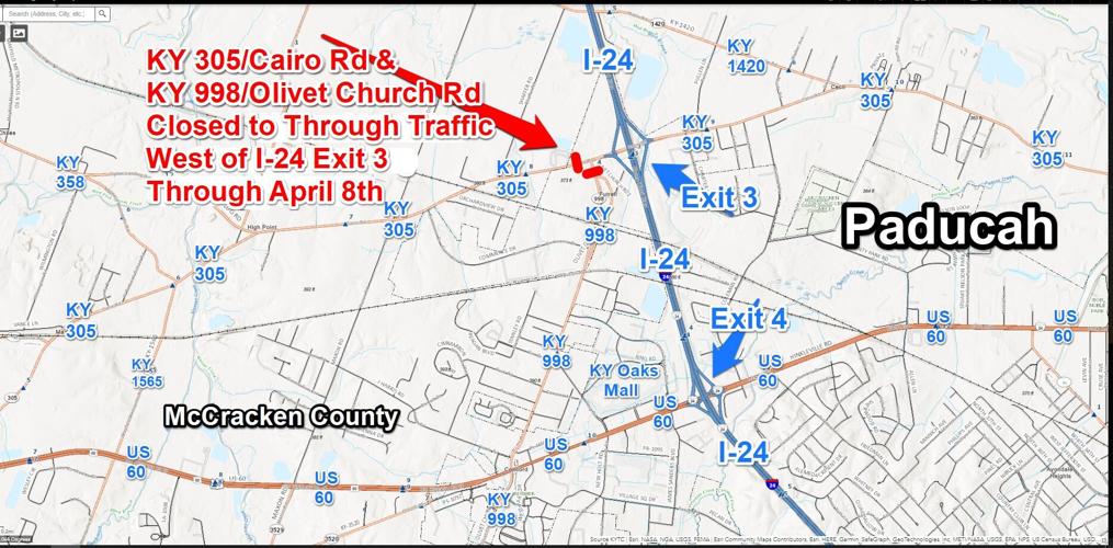 Drivers to see changes to traffic configuration west of I-24 Exit 3 ...