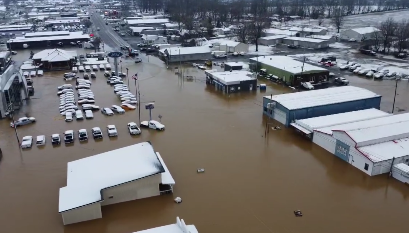 Benton Police Department shares drone footage of severe flooding in ...