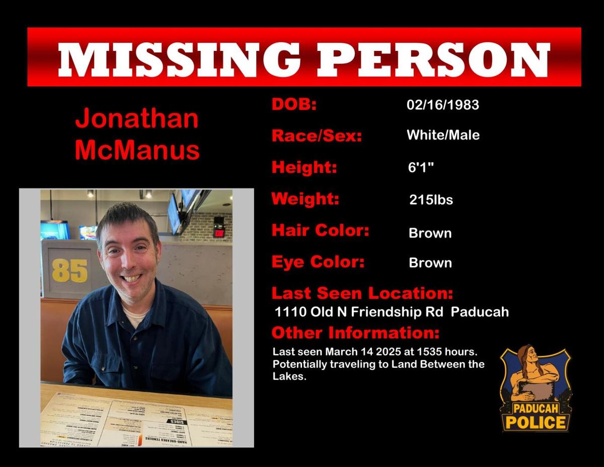 Paducah PD requests public help finding Jonathan McManus | News | WPSD ...