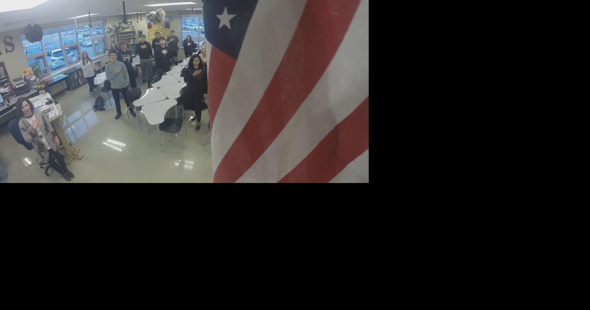 Local high school brings back the Pledge of Allegiance in morning ...