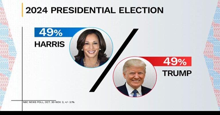 Final NBC News poll shows candidates neck-and-neck for 2024 ...