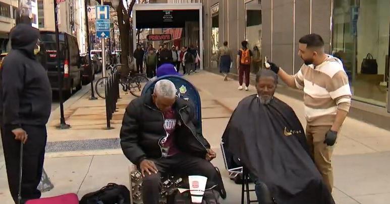 Barber offers free haircuts on the street after he loses his shop ...