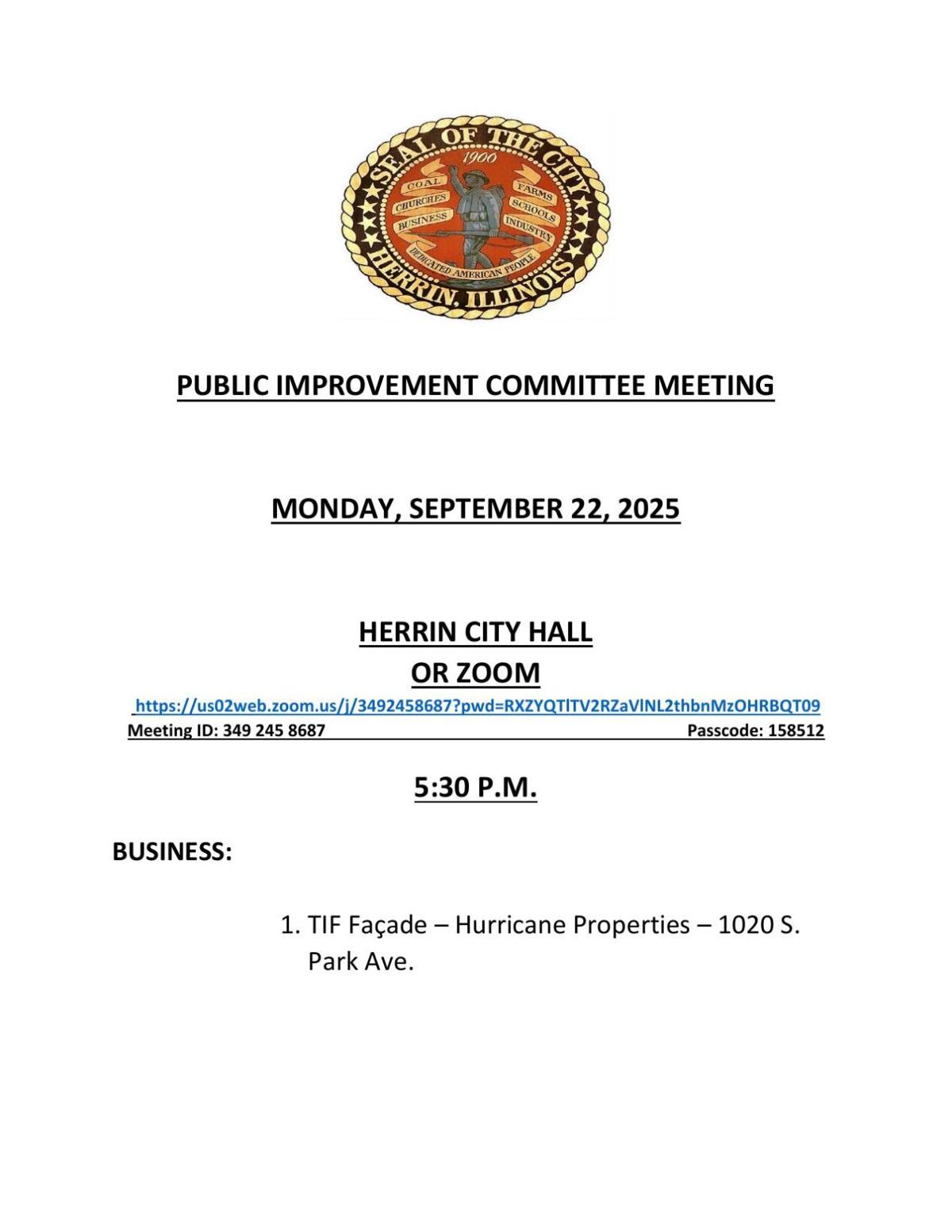 Public Improvement Committee to hold Monday meeting | Community | WPSD ...