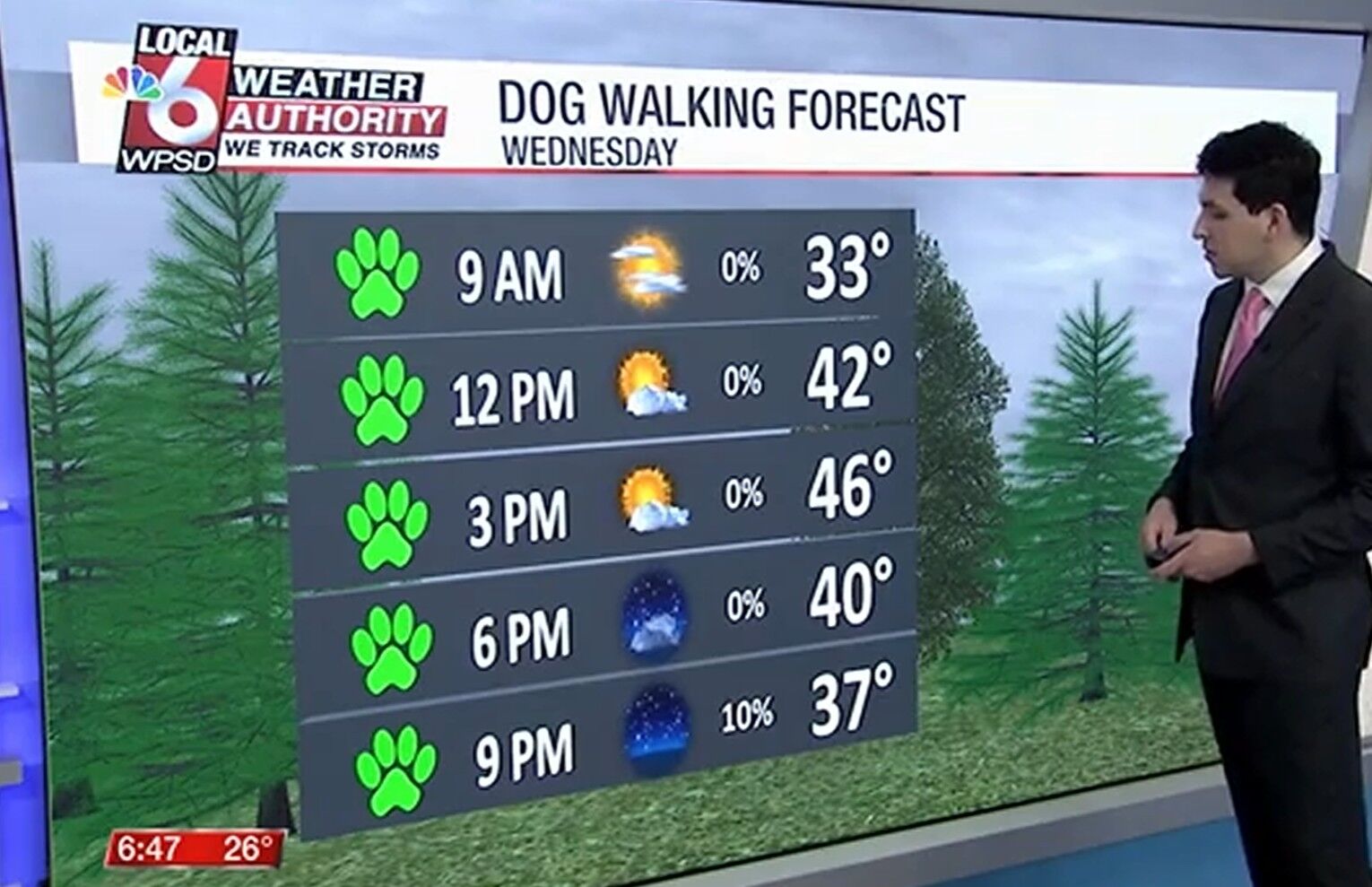 Dog walking forecast 12.31.25 | News | WPSD Local 6