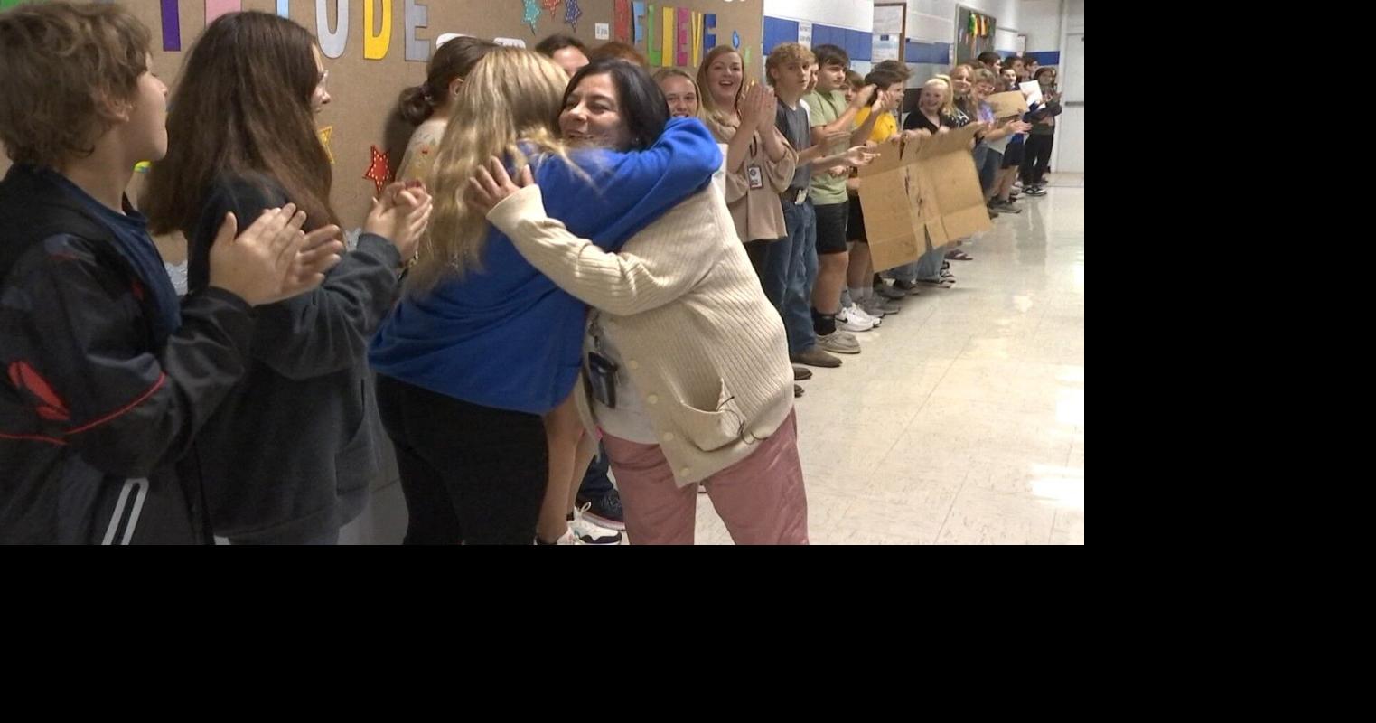 Students honor Crittenden County sixth-grade teacher Mandy Perez, named ...