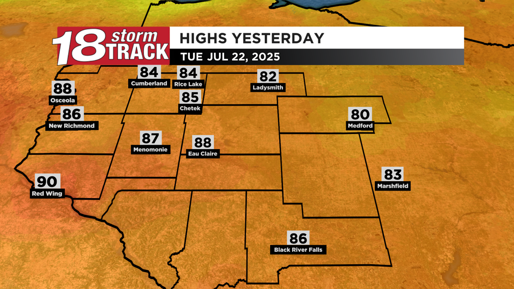 Heat alerts and thunderstorm chances (some strong to severe) highlight ...