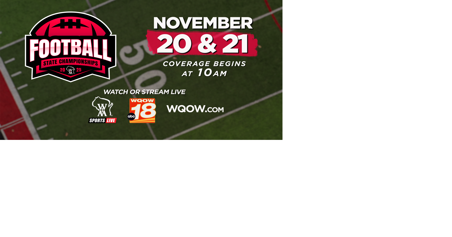 WATCH LIVE: WIAA State Football Championships | Watch Live | wqow.com